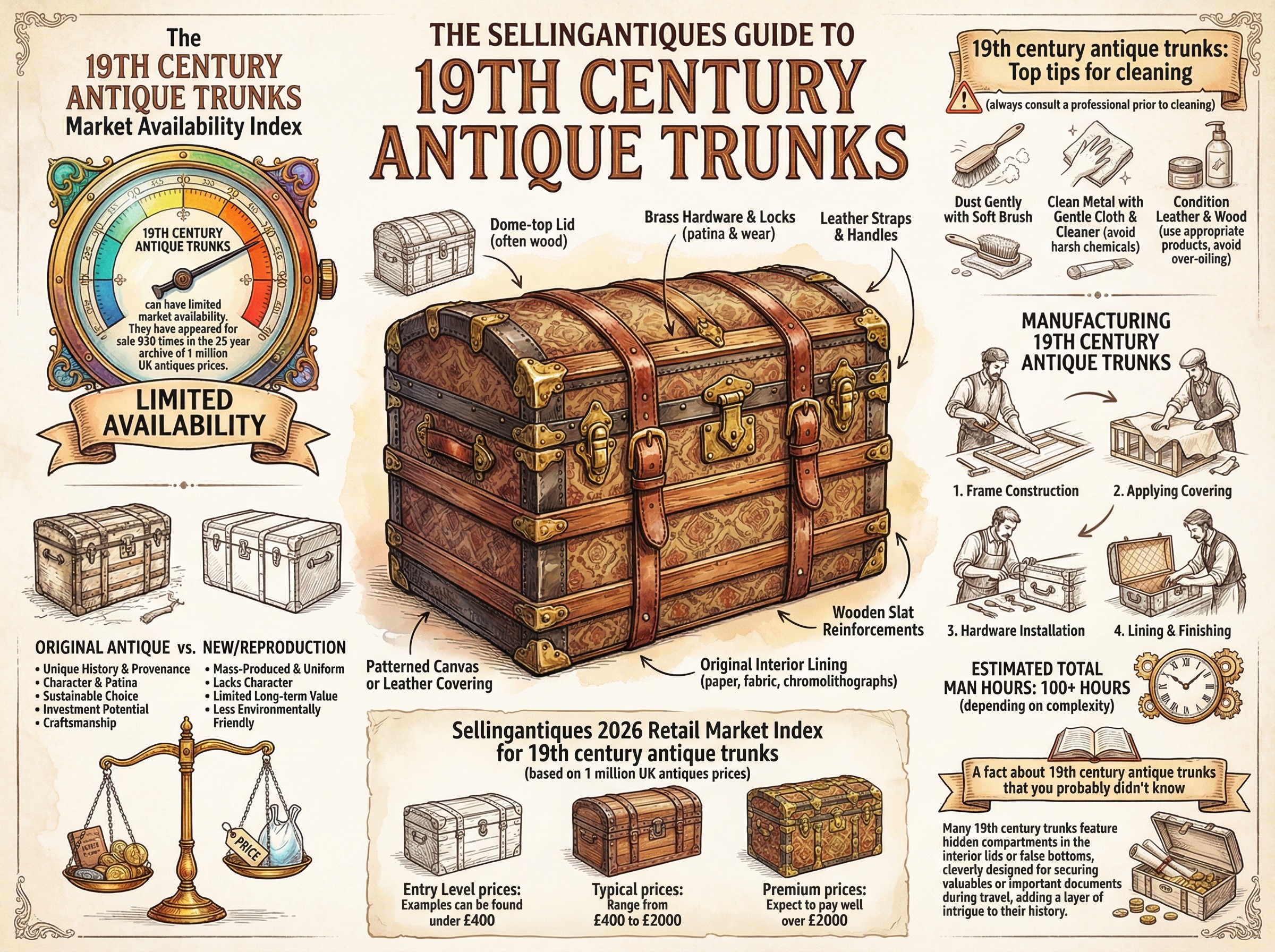 The Sellingantiques Guide to 19th Century Antique Trunks