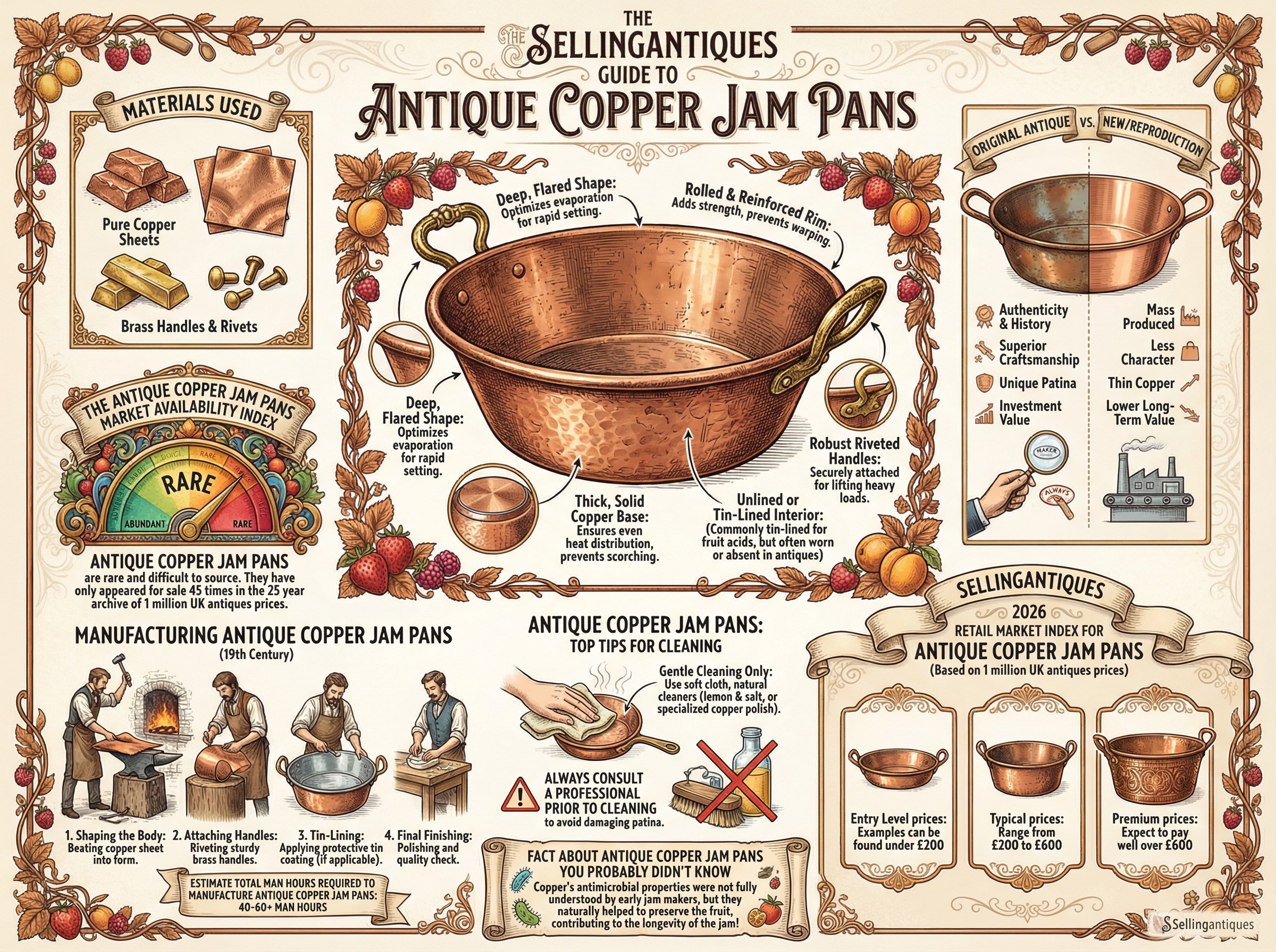 The Sellingantiques Guide to Antique Copper Jam Pans