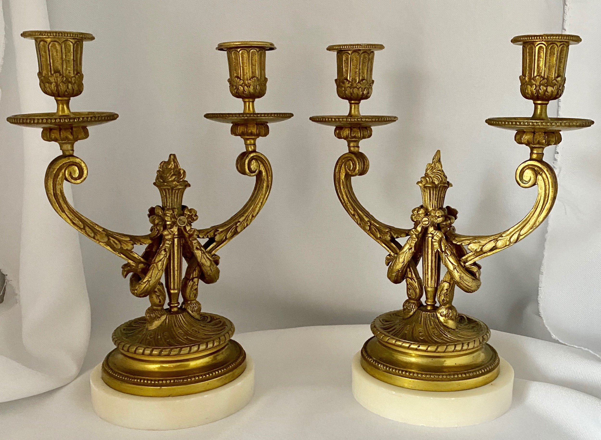 Decorative Pair Candelabra. French, C1880.